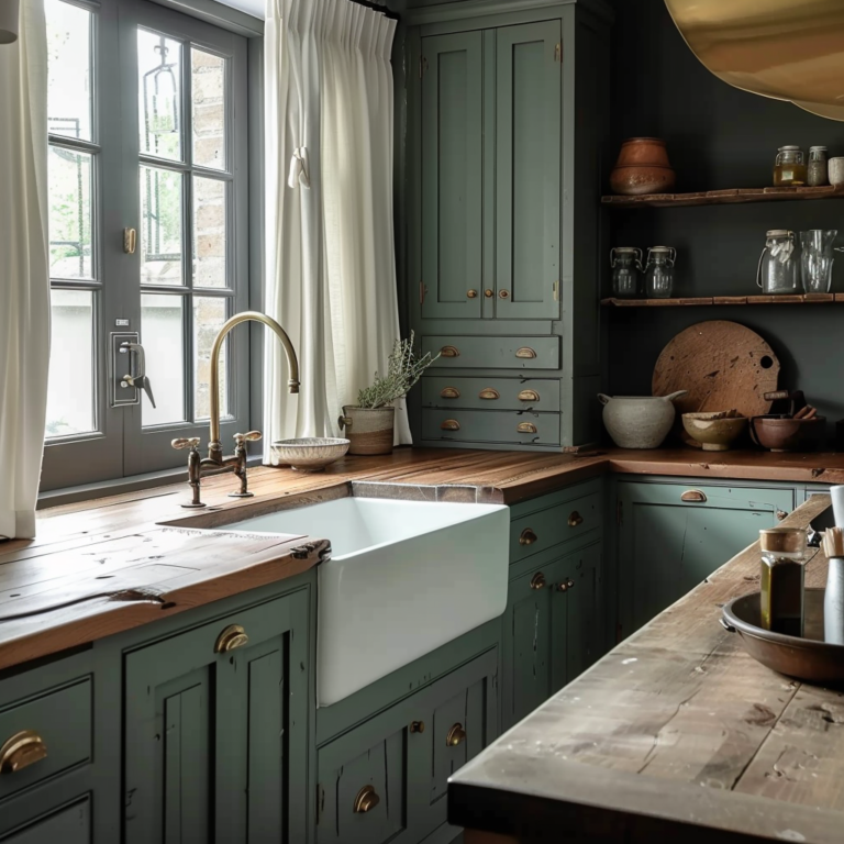 Best Cabinet colors with butcher block countertops - Posh|Chic|Cool