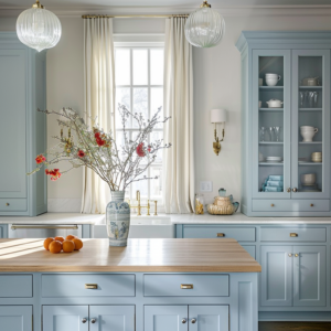 Butcher Block Countertops With Different Cabinet Colors - Posh|Chic|Cool