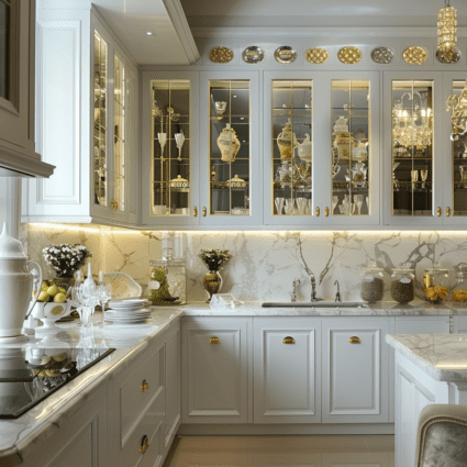 Decorating Glass Kitchen Cabinets: 6 Amazing Ideas to Copy - Posh|Chic|Cool