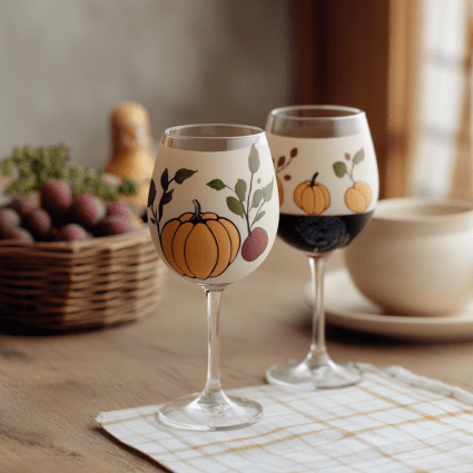 11 Insanely Cute Fall Wine Glass Painting Ideas - Posh|Chic|Cool
