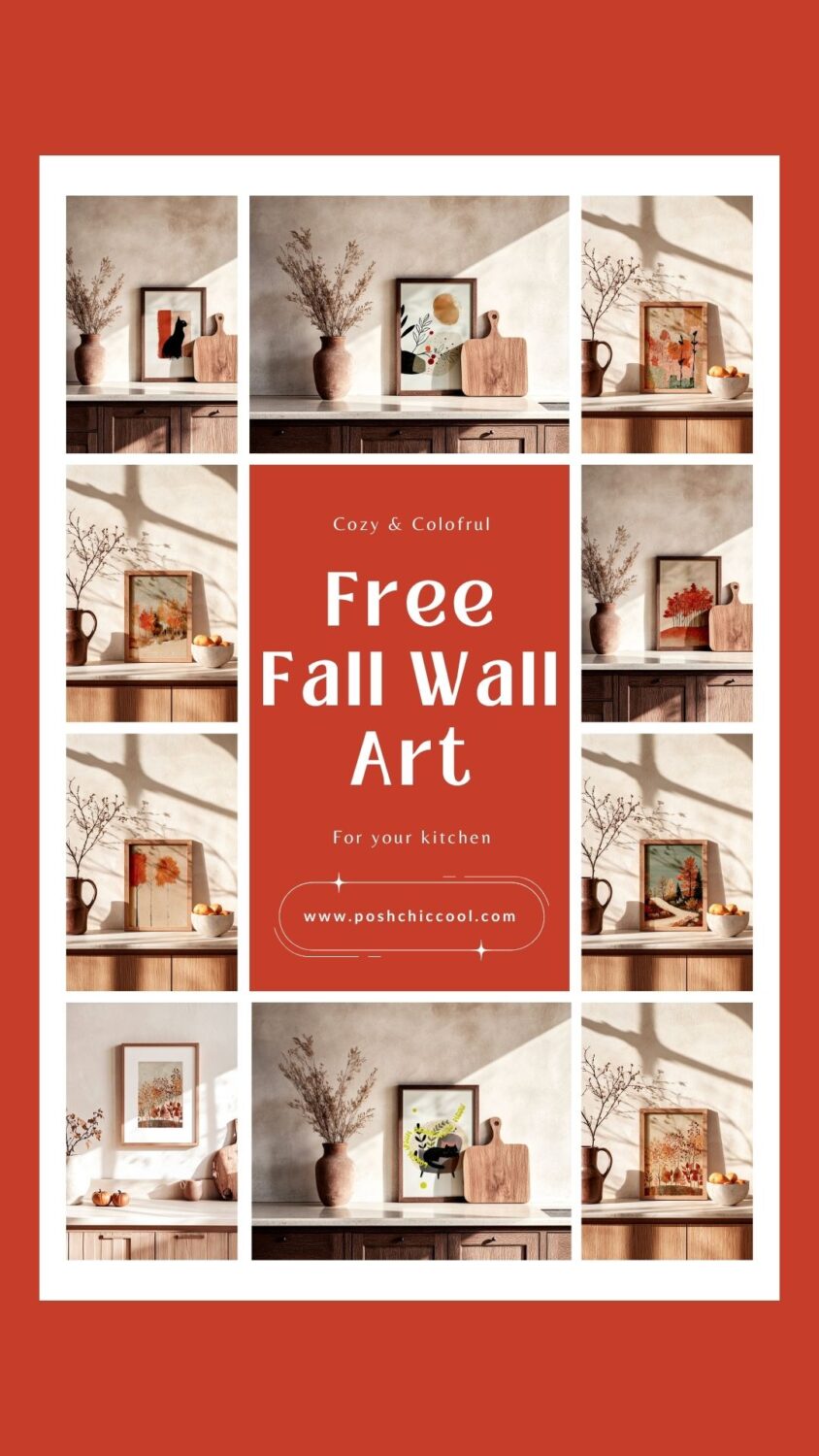 Free Fall Wall Art For Kitchen: digital downloads - Posh|Chic|Cool