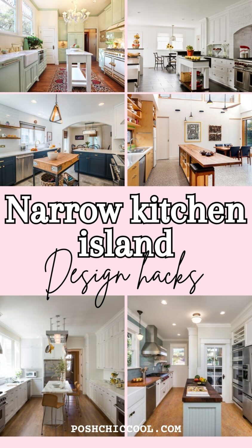 10 Game-Changing Ideas for a Functional Narrow Kitchen Island - Posh ...